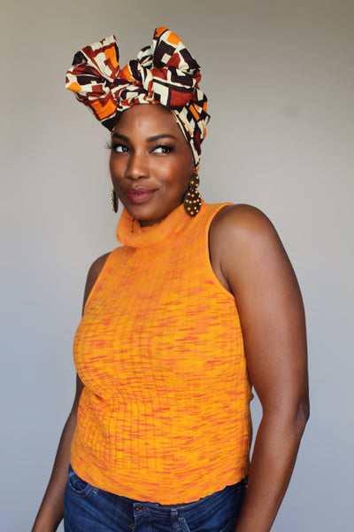 Retro Queen Head Wrap – Royal House of Wraps