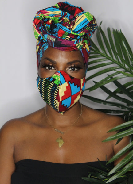 Lily of the Nile Face Mask (BLUE) – Royal House of Wraps